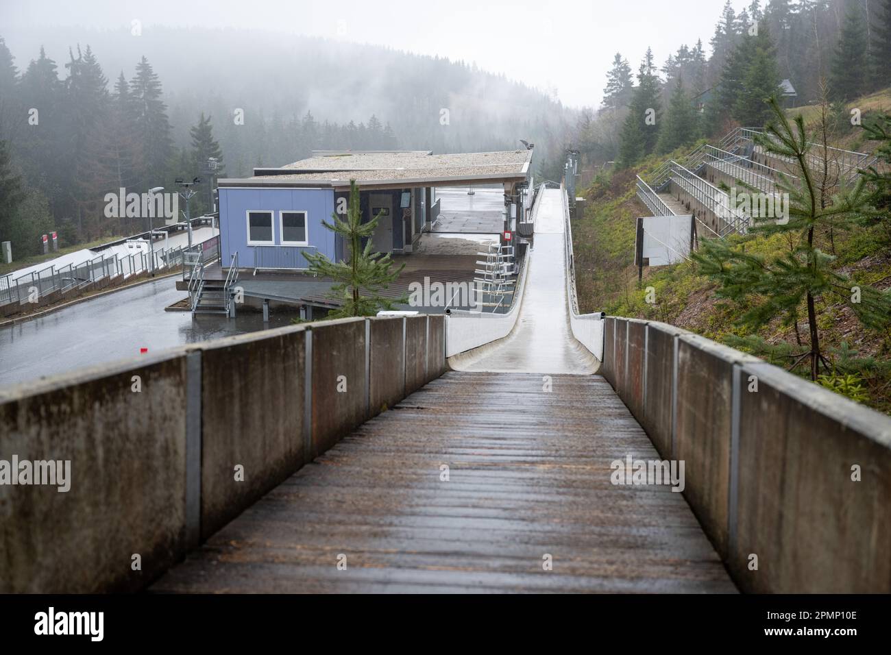 Altenberg, Germany. 14th Apr, 2023. The finish with the weigh house at ...