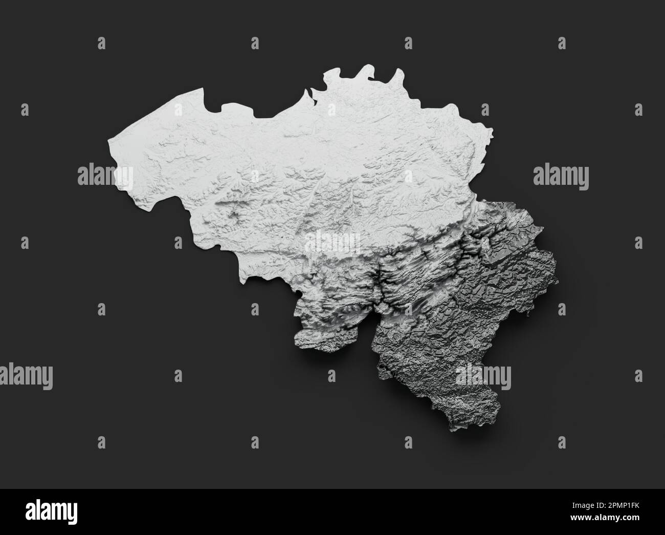 An illustration of a clay map on a black background Stock Photo - Alamy