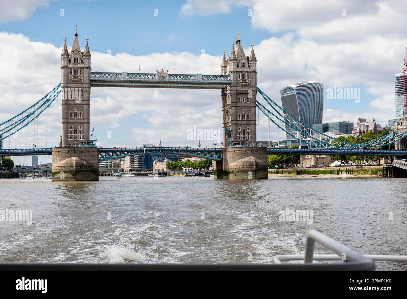 Tower Bridge from the river summertime Stock Photo - Alamy