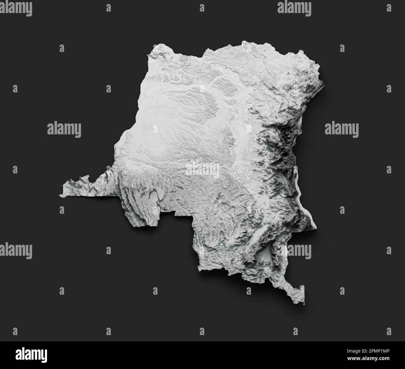 An illustration of a clay map on a black background Stock Photo - Alamy