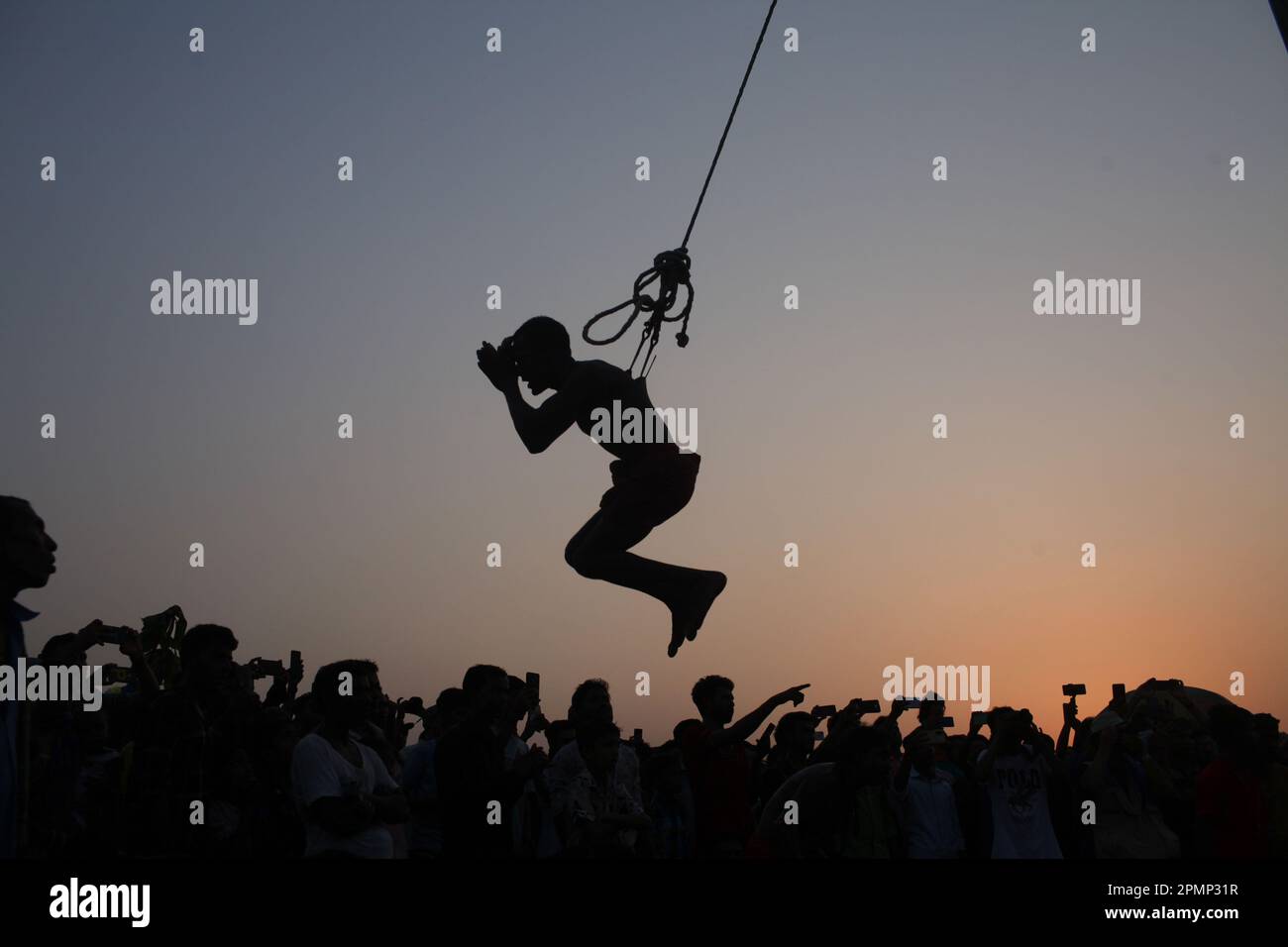 Dhaka, Dhaka, Bangladesh. 14th Apr, 2023. A Hindu devotee seen hanging ...