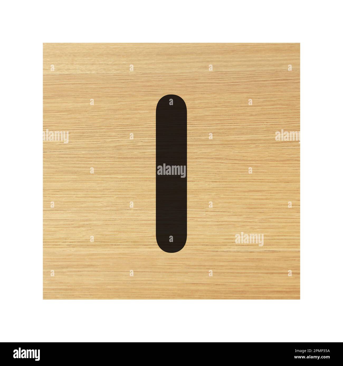 Capital I wood block on white with clipping path Stock Photo - Alamy