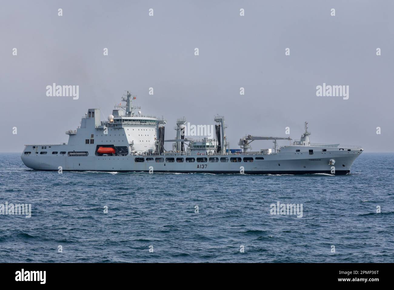 The fleet tanker RFA Tiderace at sea. The Royal Fleet Auxiliary (RFA ...