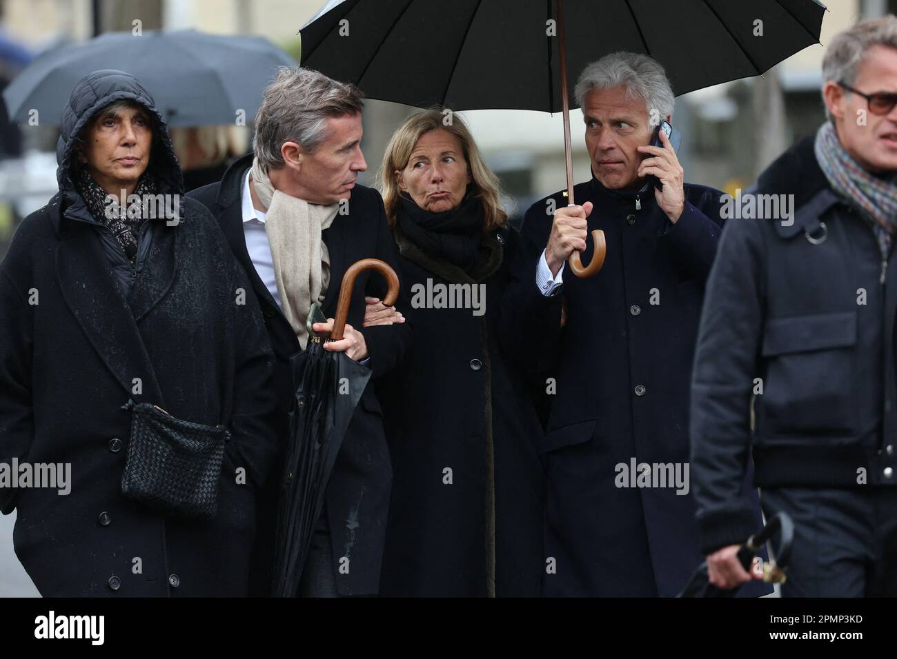 Claire Chazal during the funeral ceremony of French lawyer Herve Temime ...