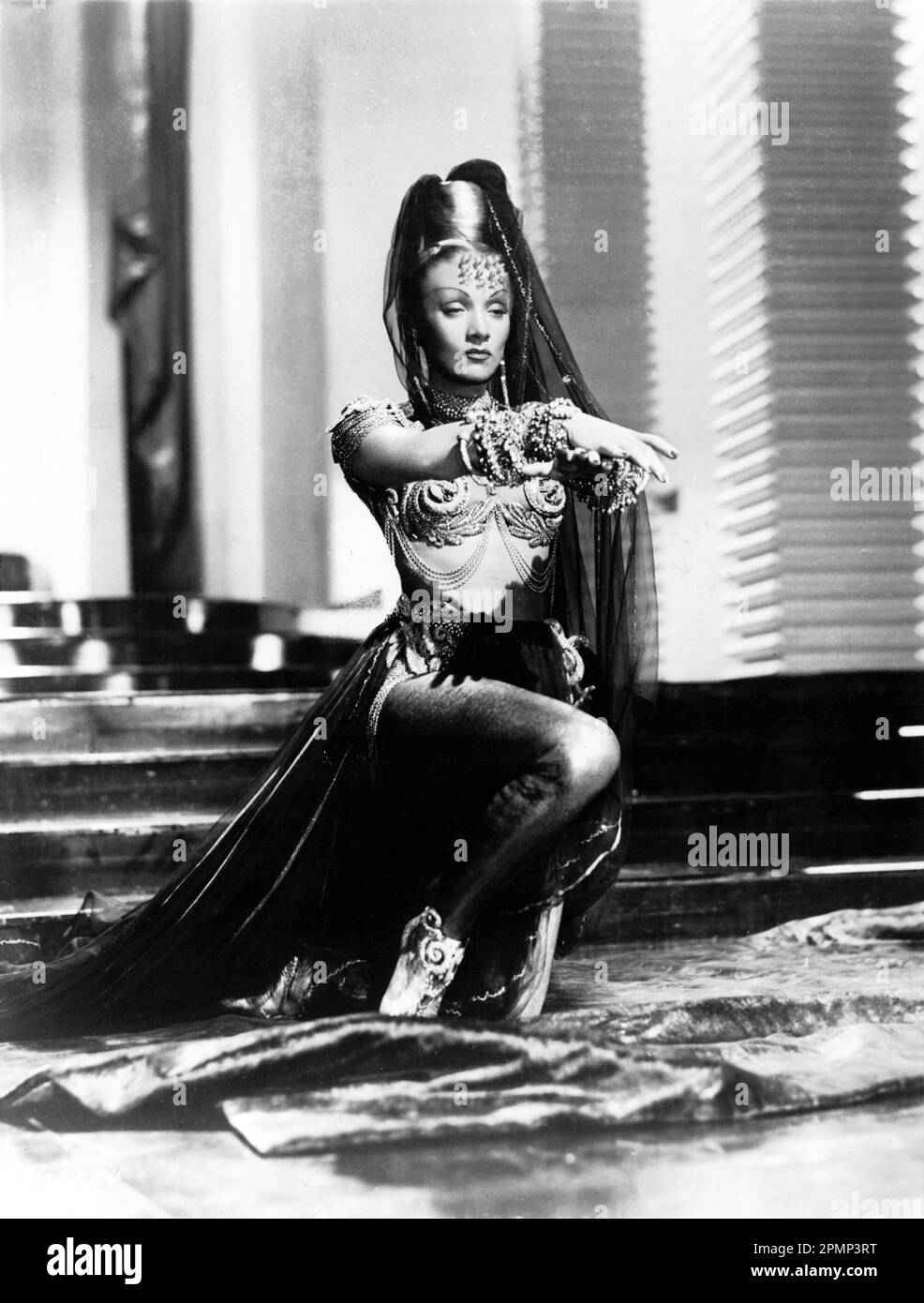 MARLENE DIETRICH with Gold Painted Legs in KISMET 1944 director WILLIAM ...