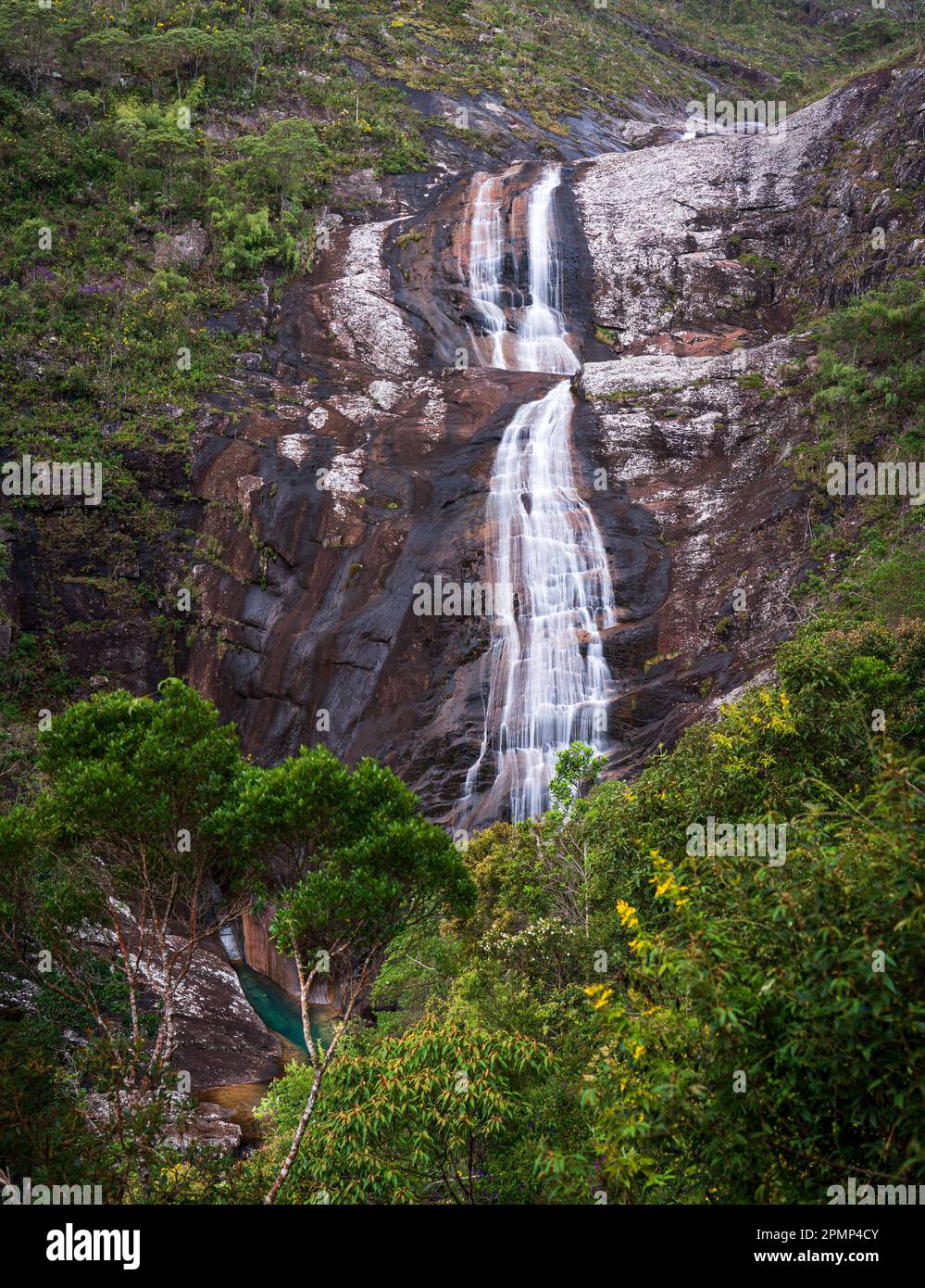 Serene Beauty of Caparao's Majestic Waterfall in the Heart of Brazilian ...