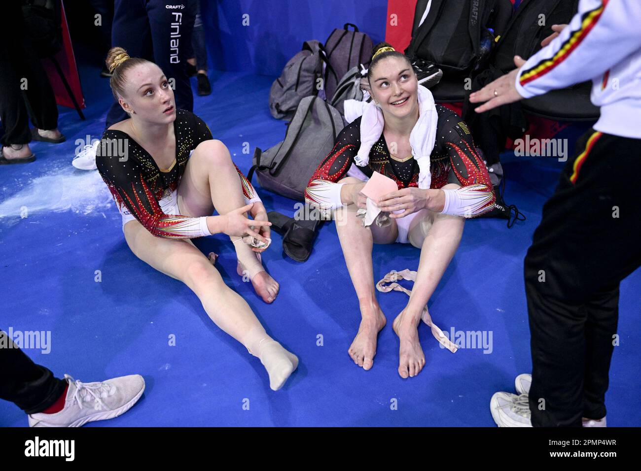 Antalya, Turkey. 14th Apr, 2023. Belgian Lisa Vaelen and Belgian ...