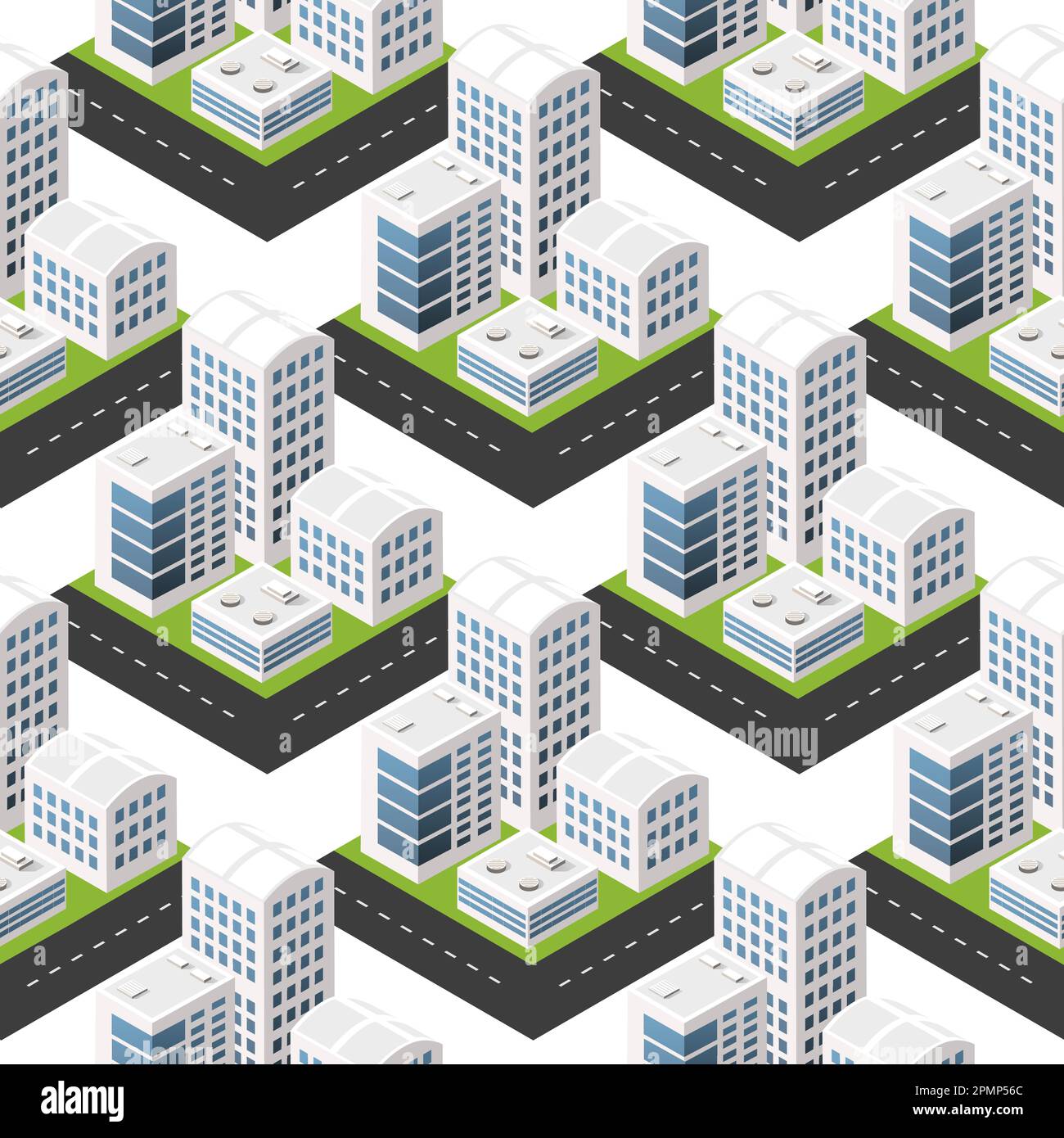 Seamless city building house Repeating Tile Pattern Stock Vector Image ...