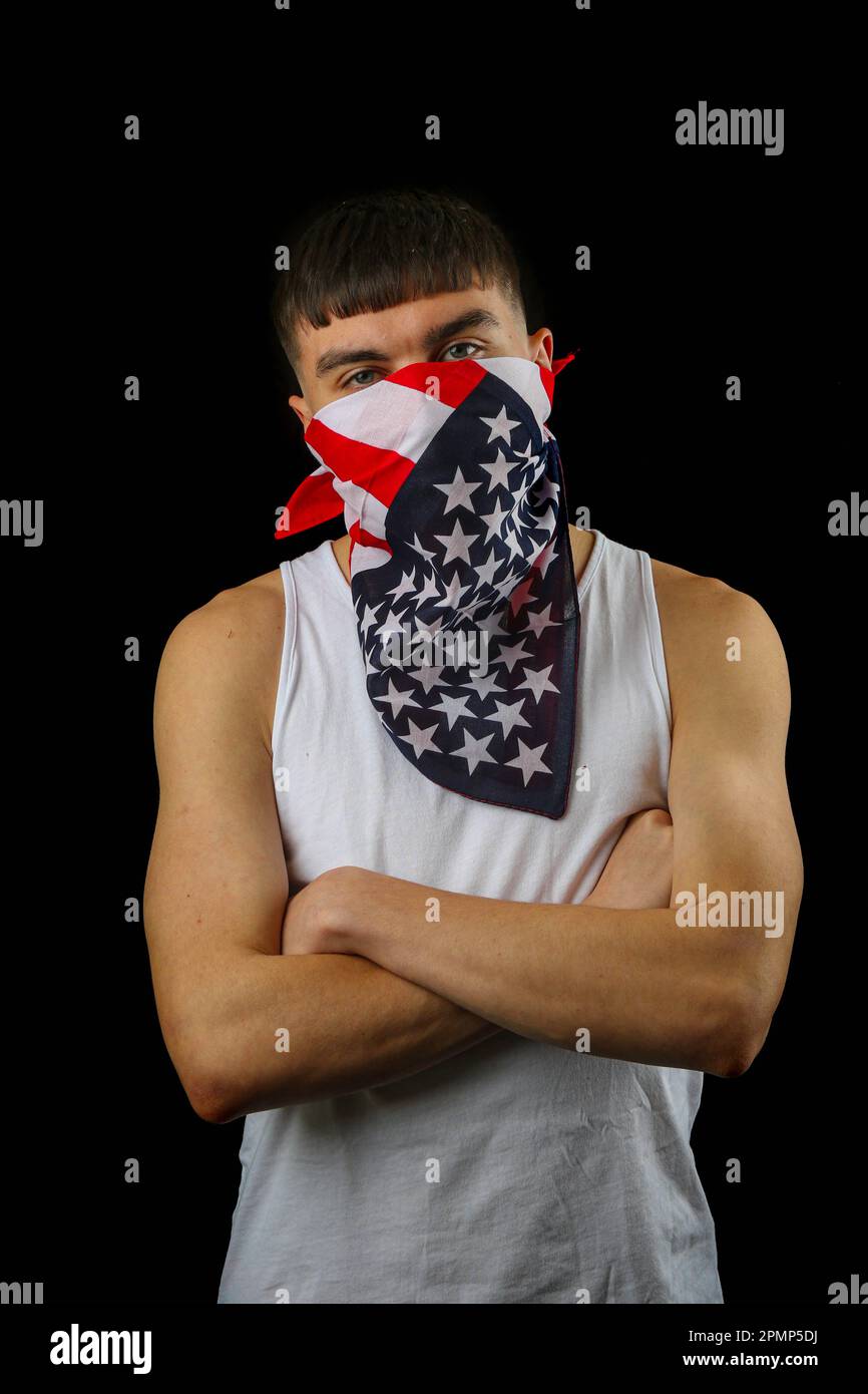 American flag mask hi-res stock photography and images - Alamy
