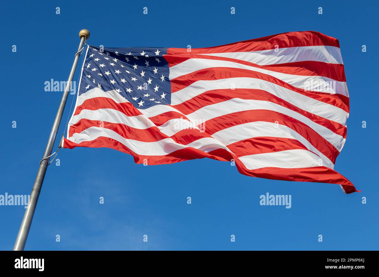 Close up waving american flag hi-res stock photography and images - Alamy