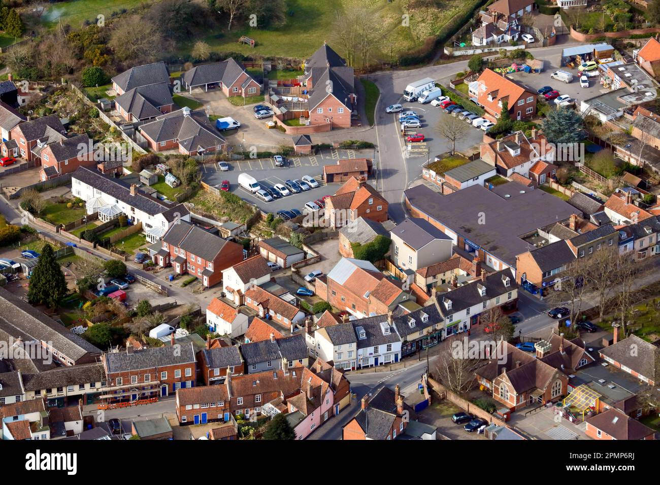 Aerial view of Bungay Stock Photo - Alamy