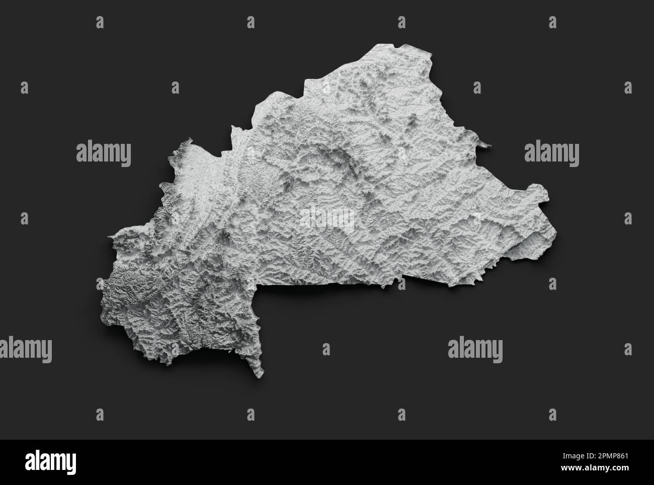 An illustration of a map area made of clay on the black background ...