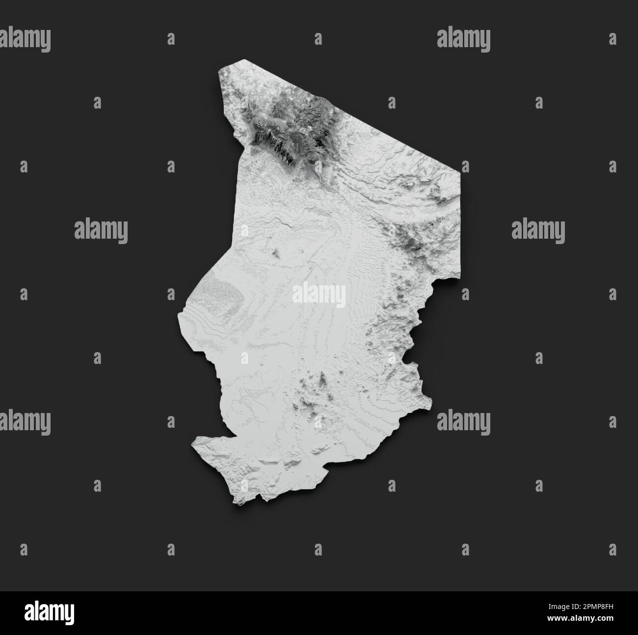 An illustration of a map area made of clay on the black background ...