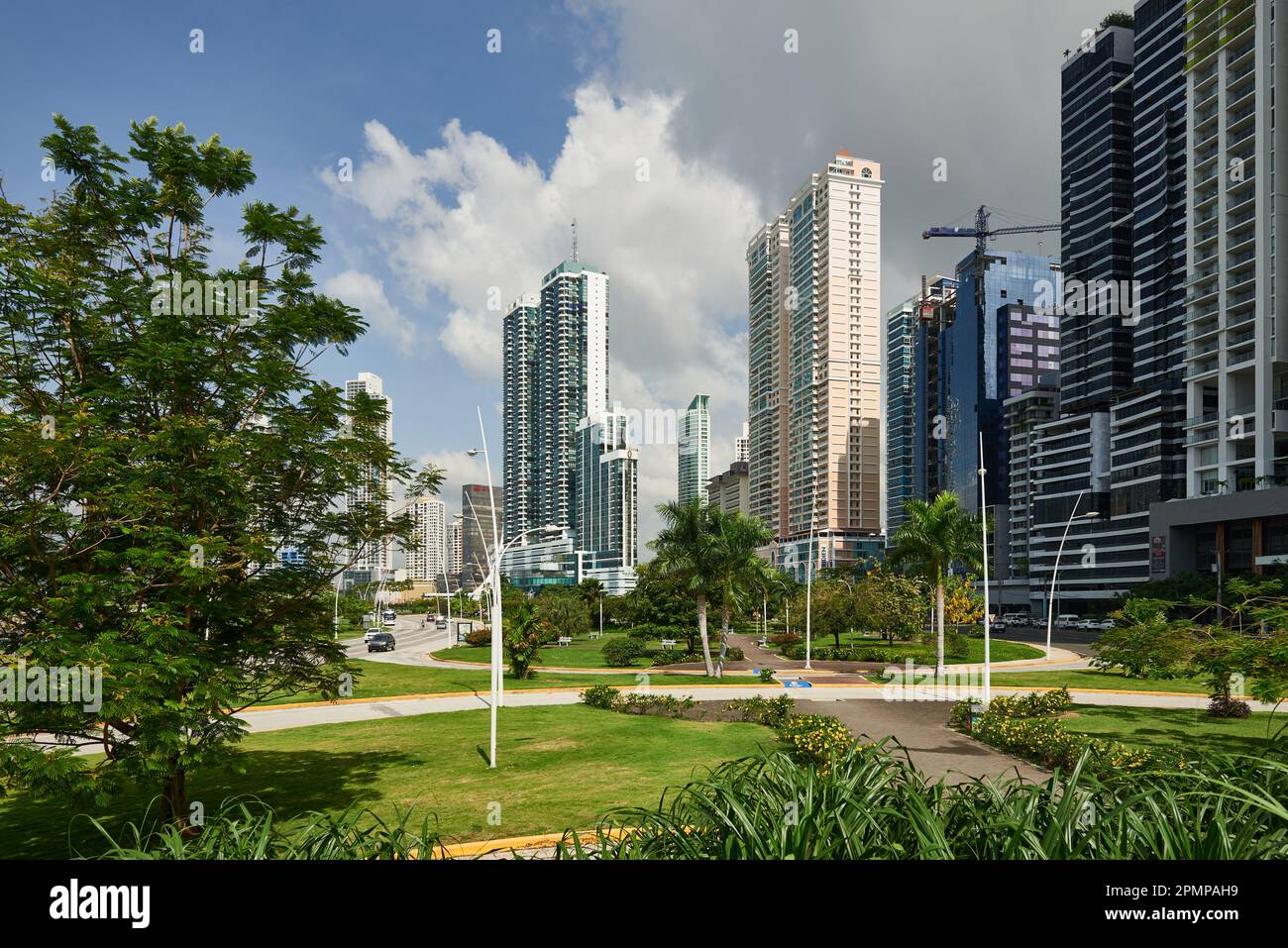 View of the skyscrapers at Panama City, Republic of Panama, Central ...