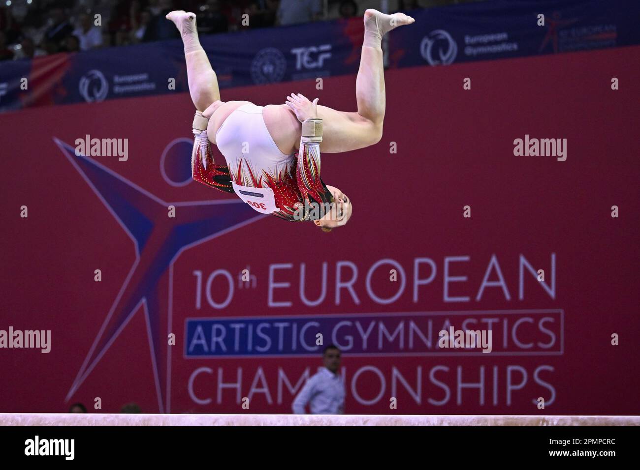 Antalya, Turkey. 14th Apr, 2023. Belgian gymnast Lisa Vaelen pictured ...