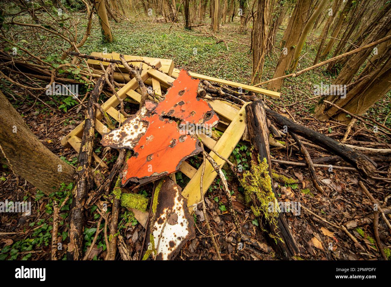 Environmental pollution; flytipped rubbish in an otherwise beautiful ...