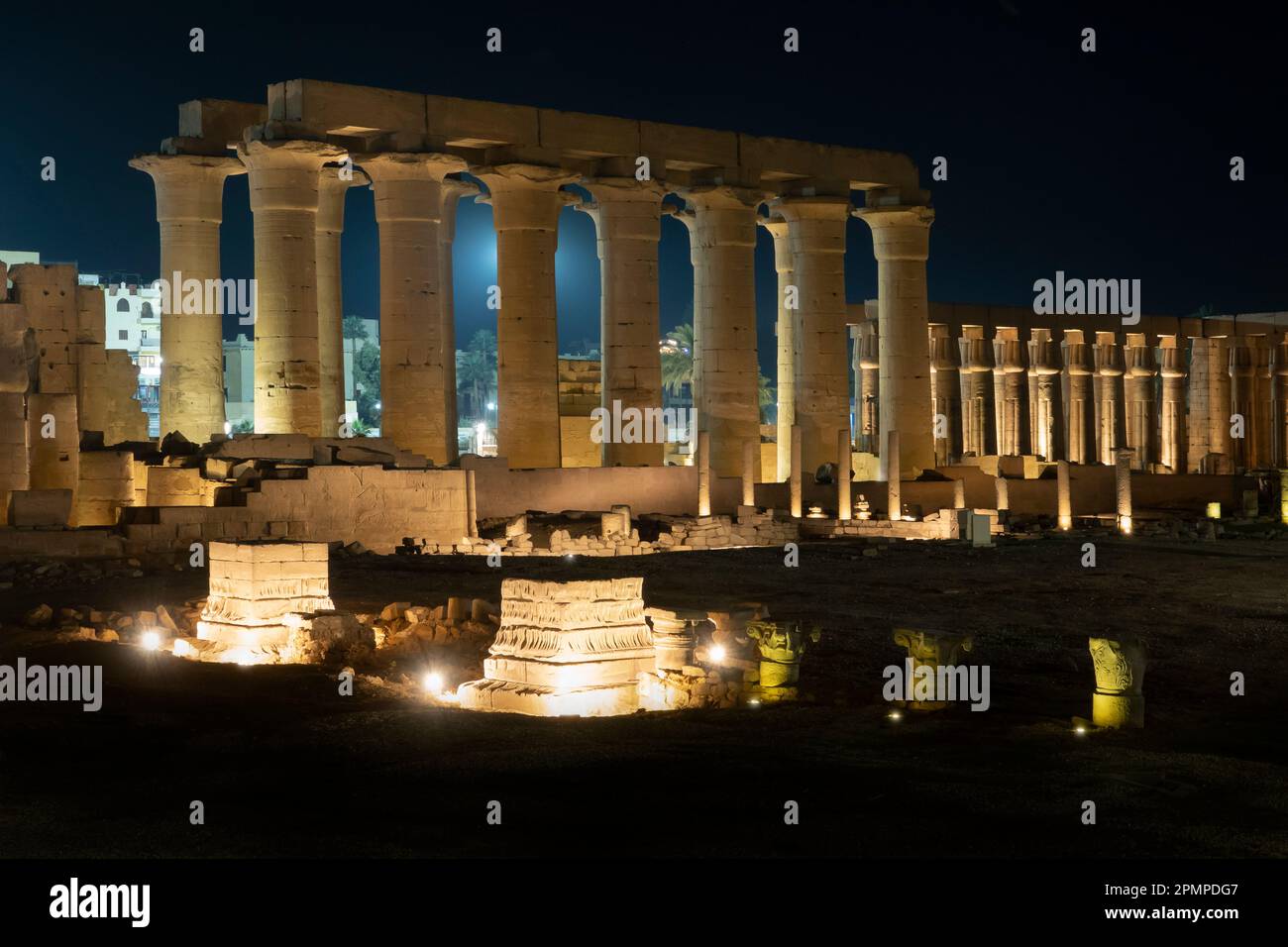 Floodlit Luxor Temple, Egypt Stock Photo - Alamy