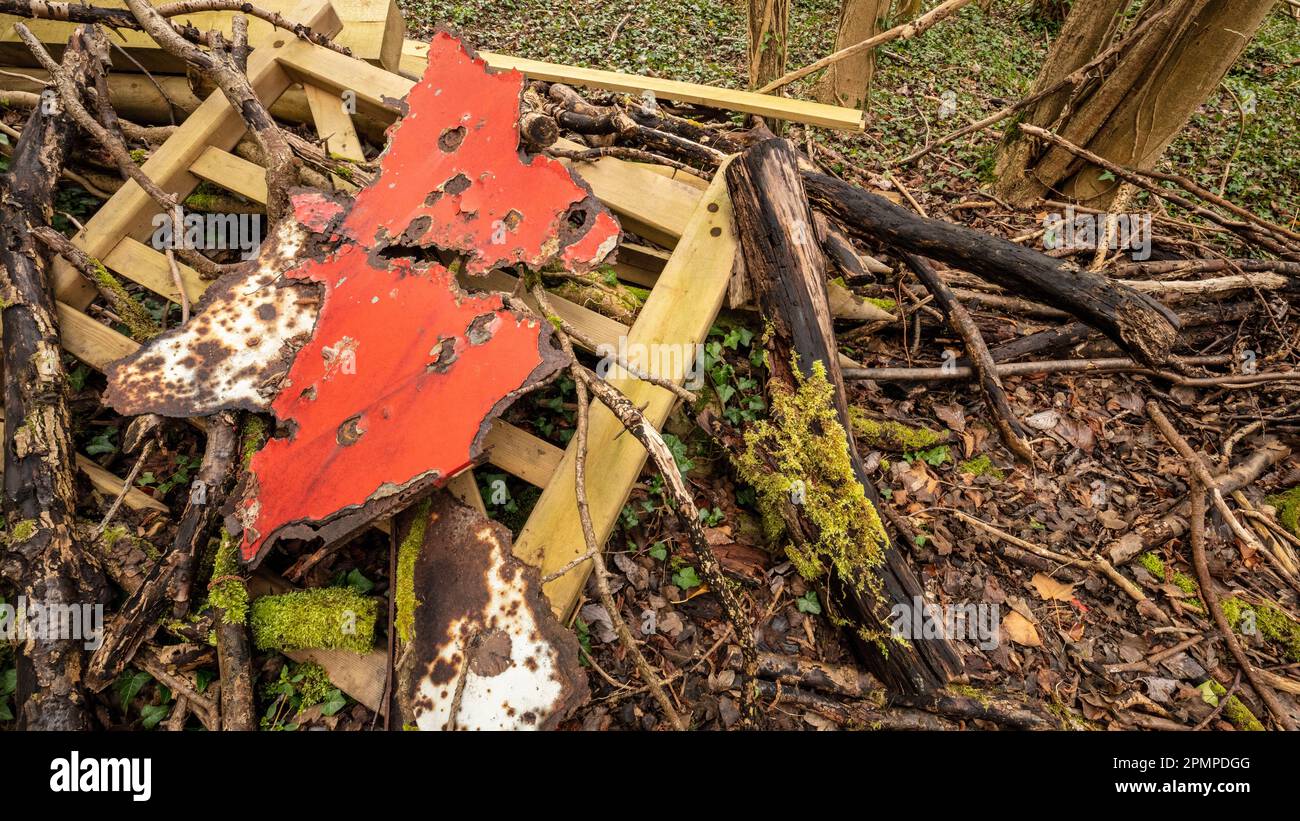 Environmental pollution; flytipped rubbish in an otherwise beautiful ...