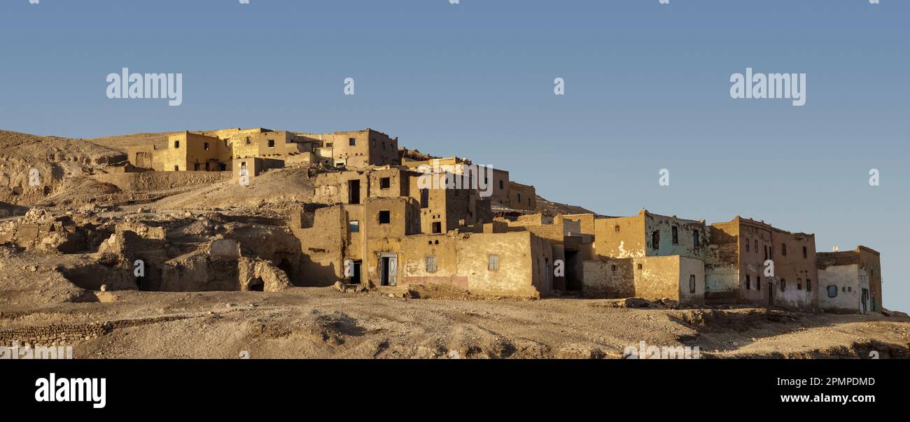 Houses of Gourna Village on the West Bank, Luxor Egypt Stock Photo - Alamy