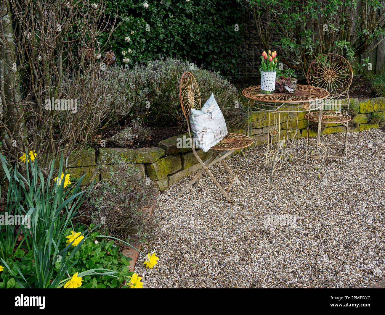 spring time in a german garden Stock Photo - Alamy