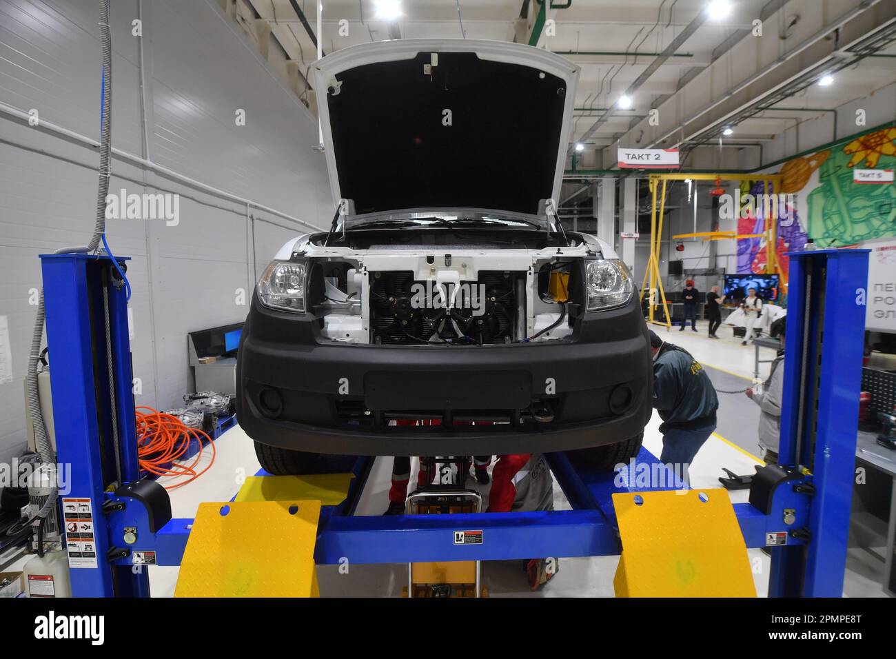 'Moscow. Assembly shop of the first Russian electric truck EVM PRO at ...