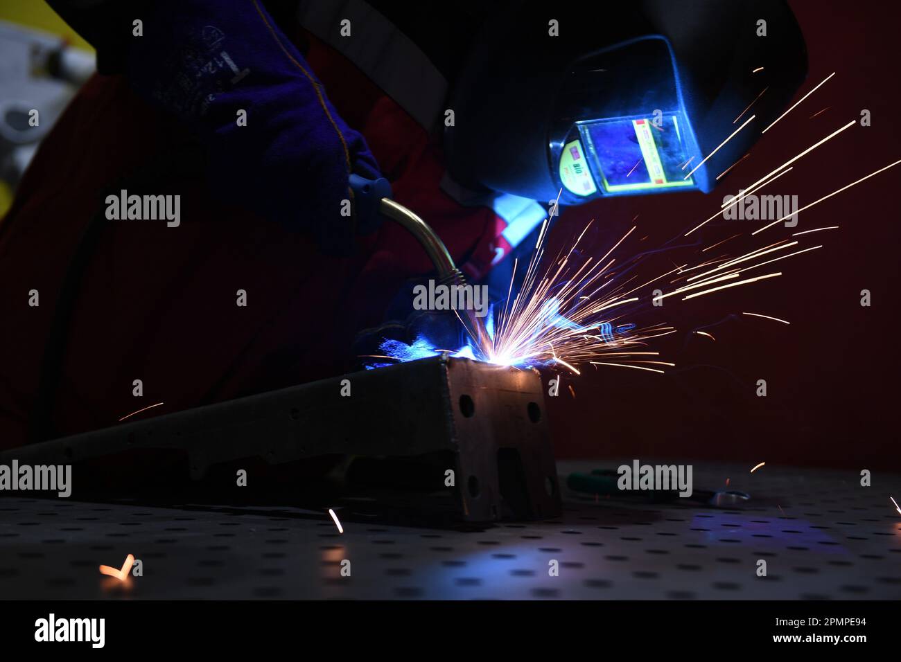 'Moscow. A worker in the assembly shop of the first Russian electric ...