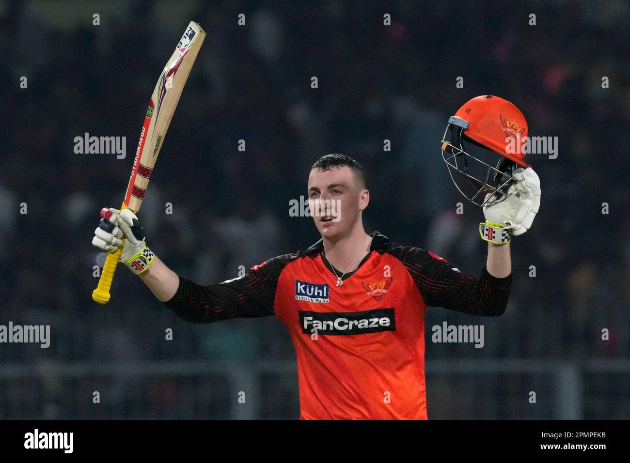 Sunrisers Hyderabad's Harry Brook celebrates his century during the ...