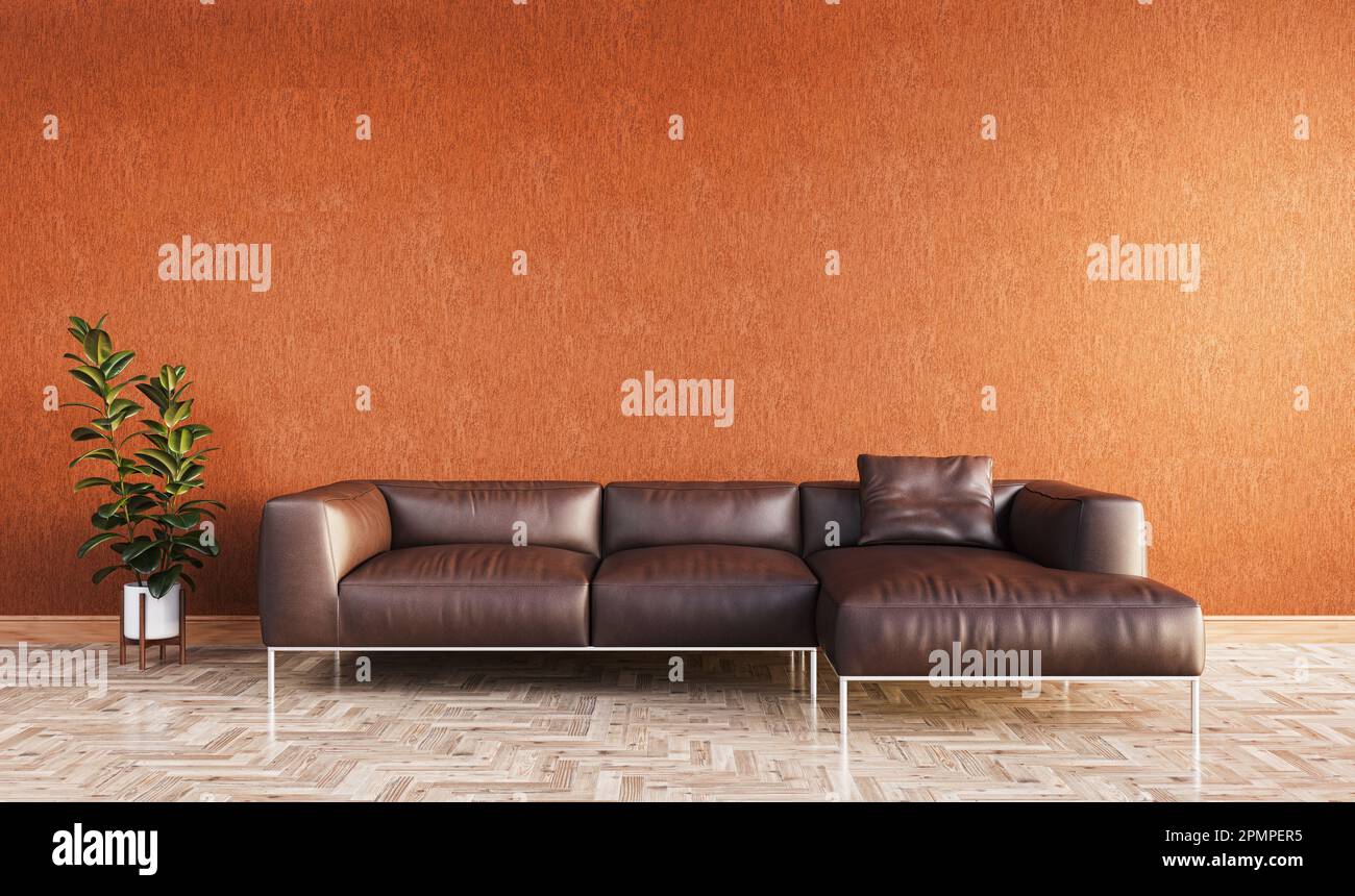 Large luxury modern bright interiors Living room mockup banner illustration 3D rendering Stock ...