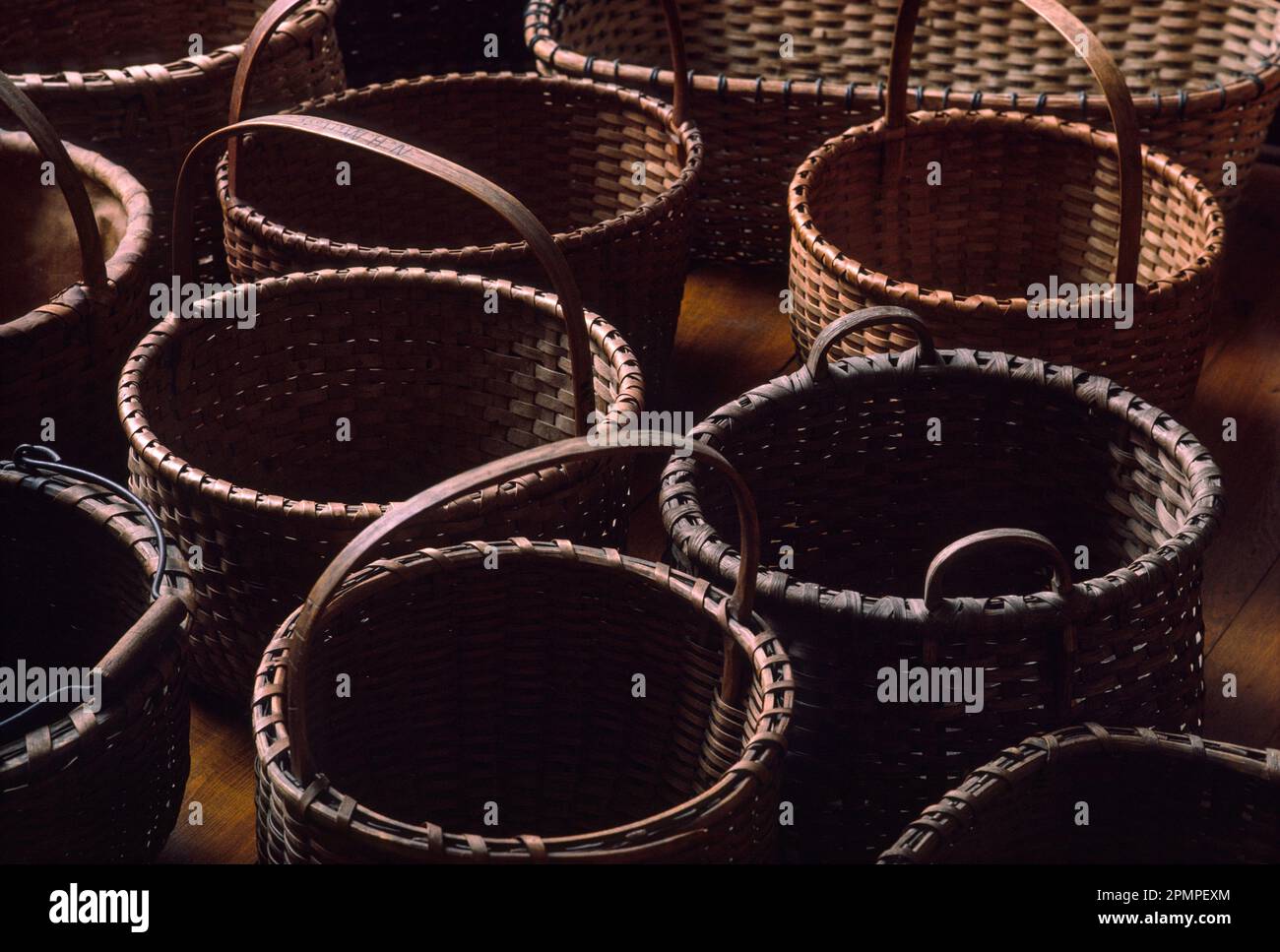 Shaker baskets; Hancock, Massachusetts, United States of America Stock ...