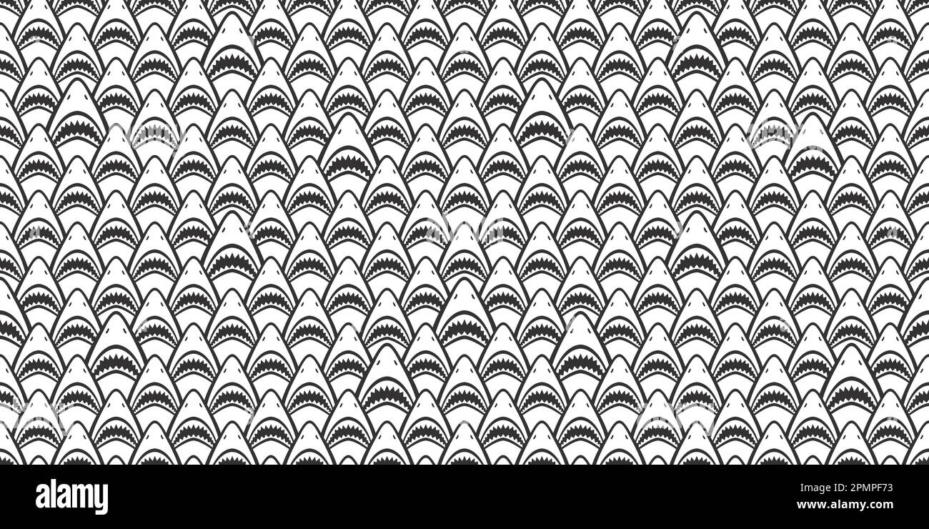 Shark Seamless Pattern fin dolphin whale vector isolated wallpaper ...