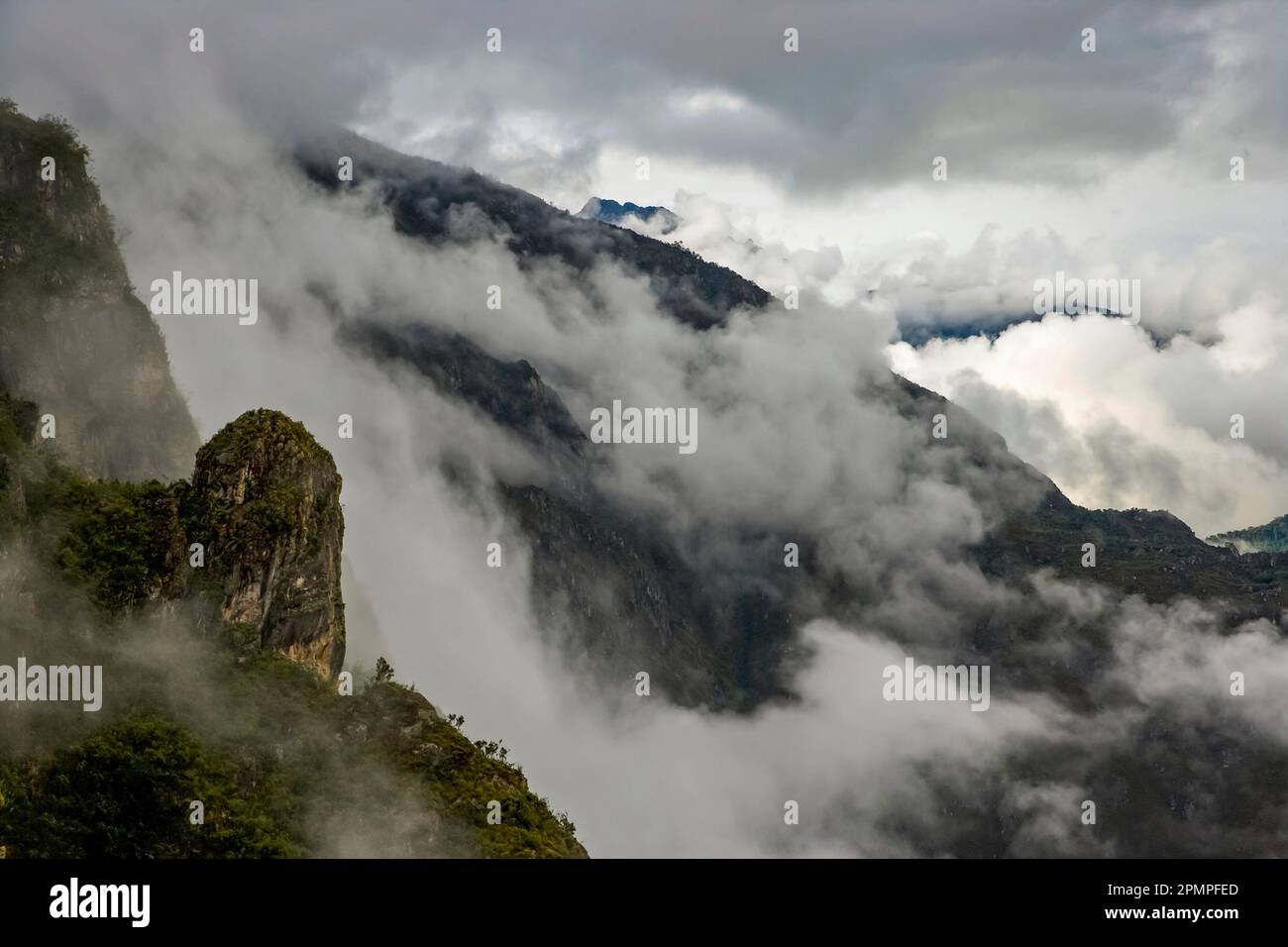 Cloud shrouded Machu Picchu; Machu Picchu, Peru Stock Photo - Alamy