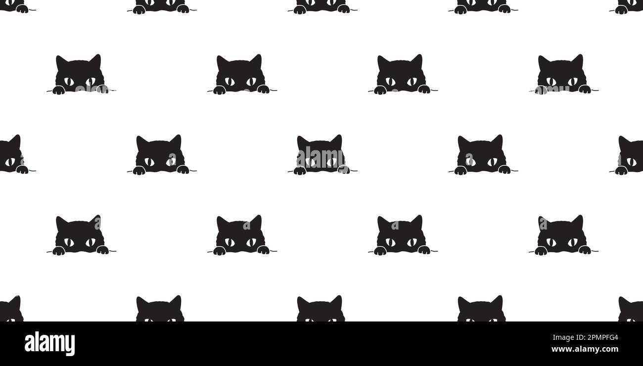 cat Seamless Pattern vector kitten isolated kitten background wallpaper ...