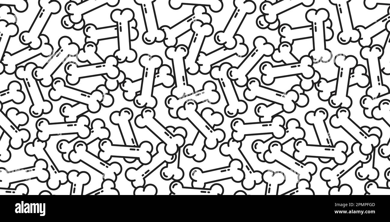 Dog Bone Seamless pattern vector french bulldog Doodle isolated ...