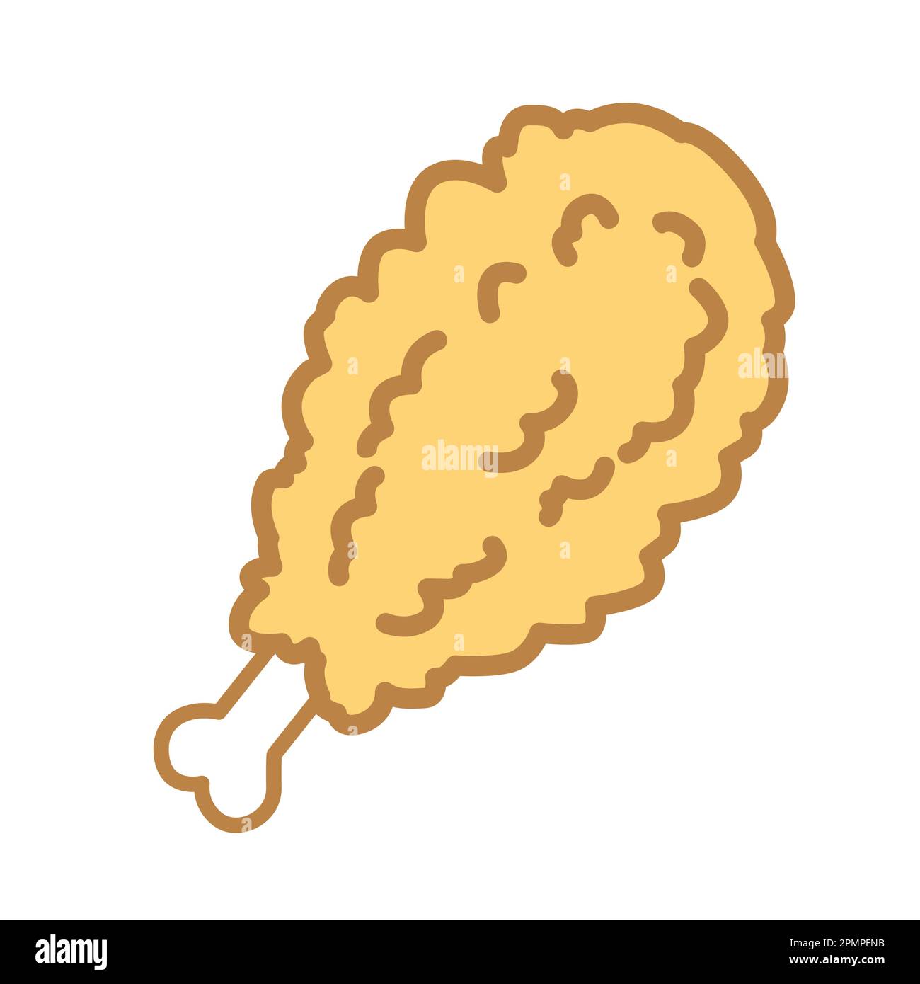 Chicken nugget Crispy Fried vector icon illustration cartoon doodle ...