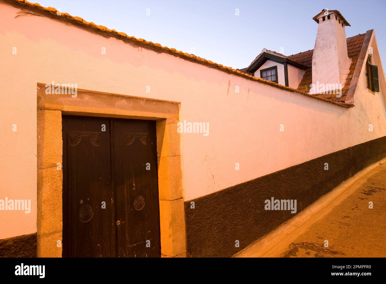 Wall viewed from the Casal de Loivos, a 17th century manor house in ...