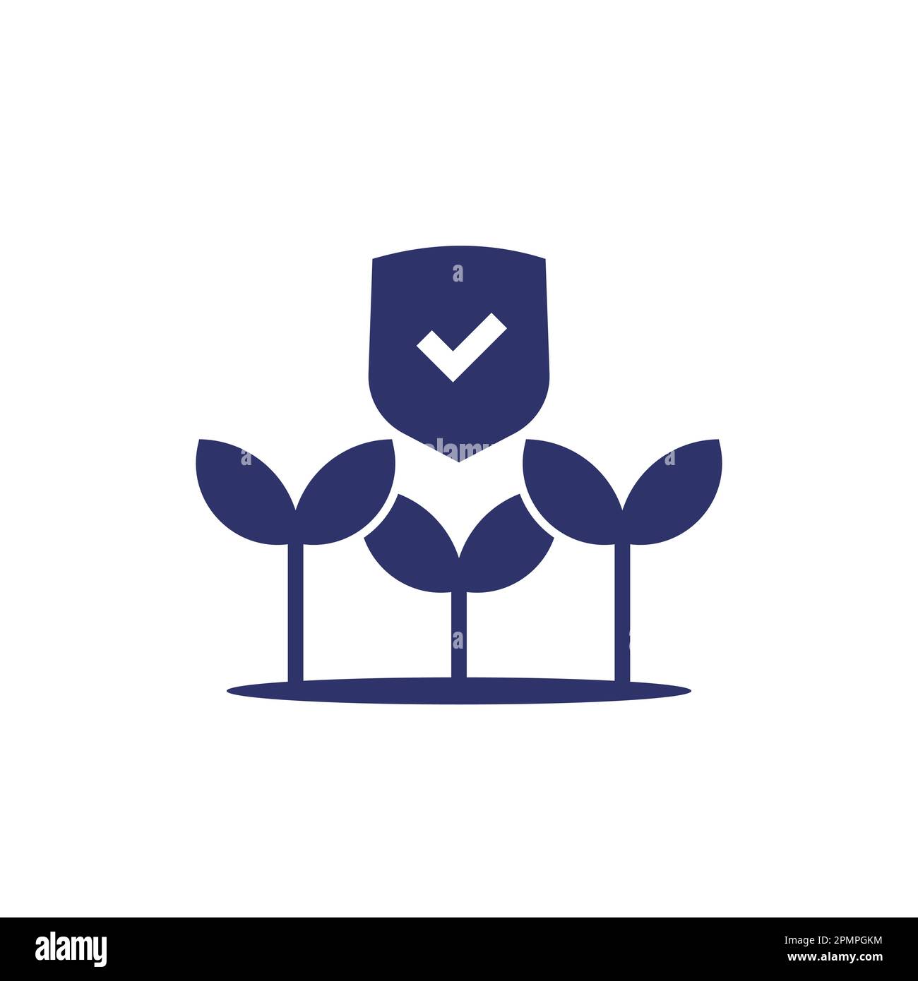 crop protection icon with plants and shield Stock Vector Image & Art ...