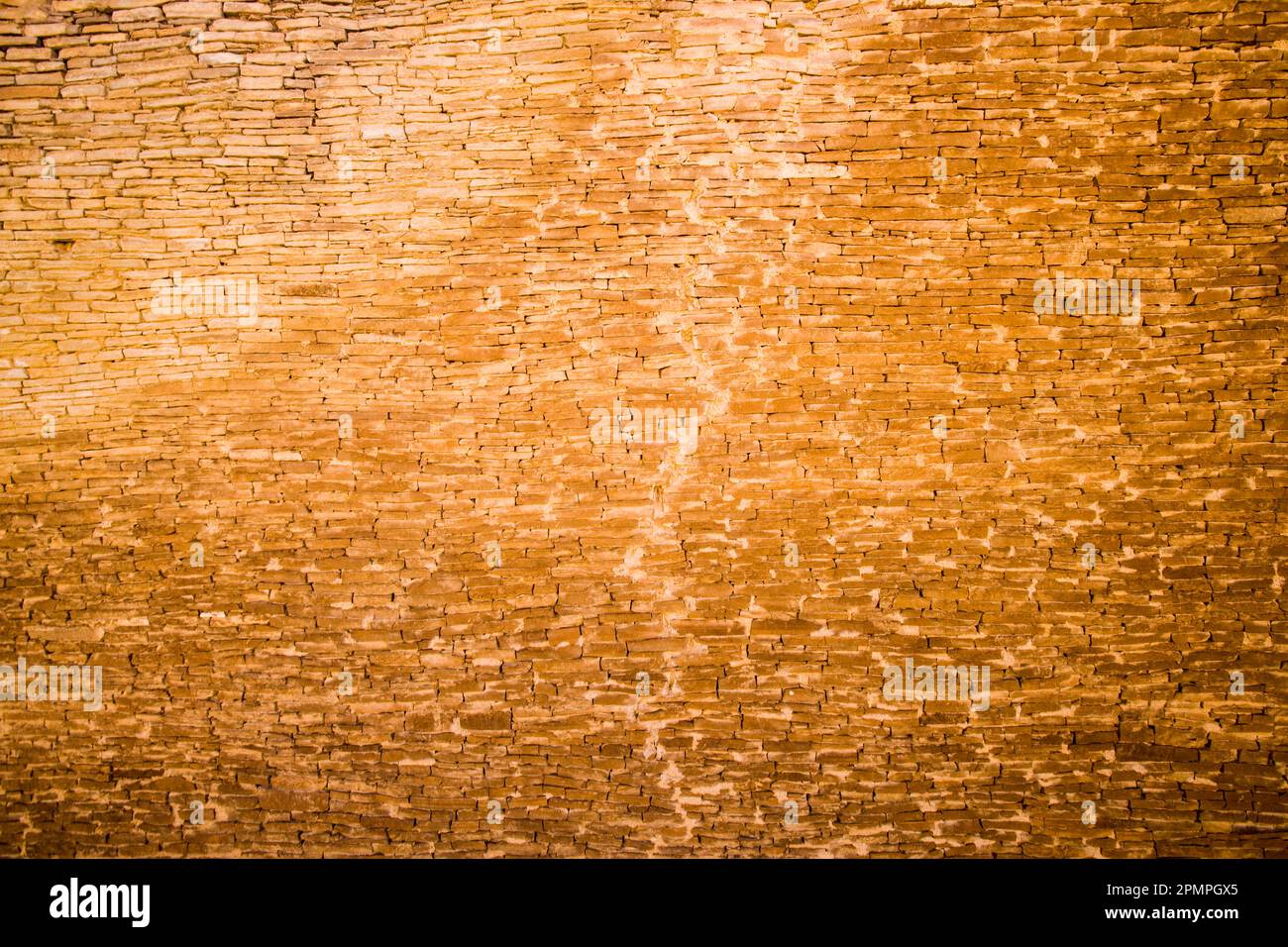 Wall of the great house Chetro Ketl at Chaco Culture National ...