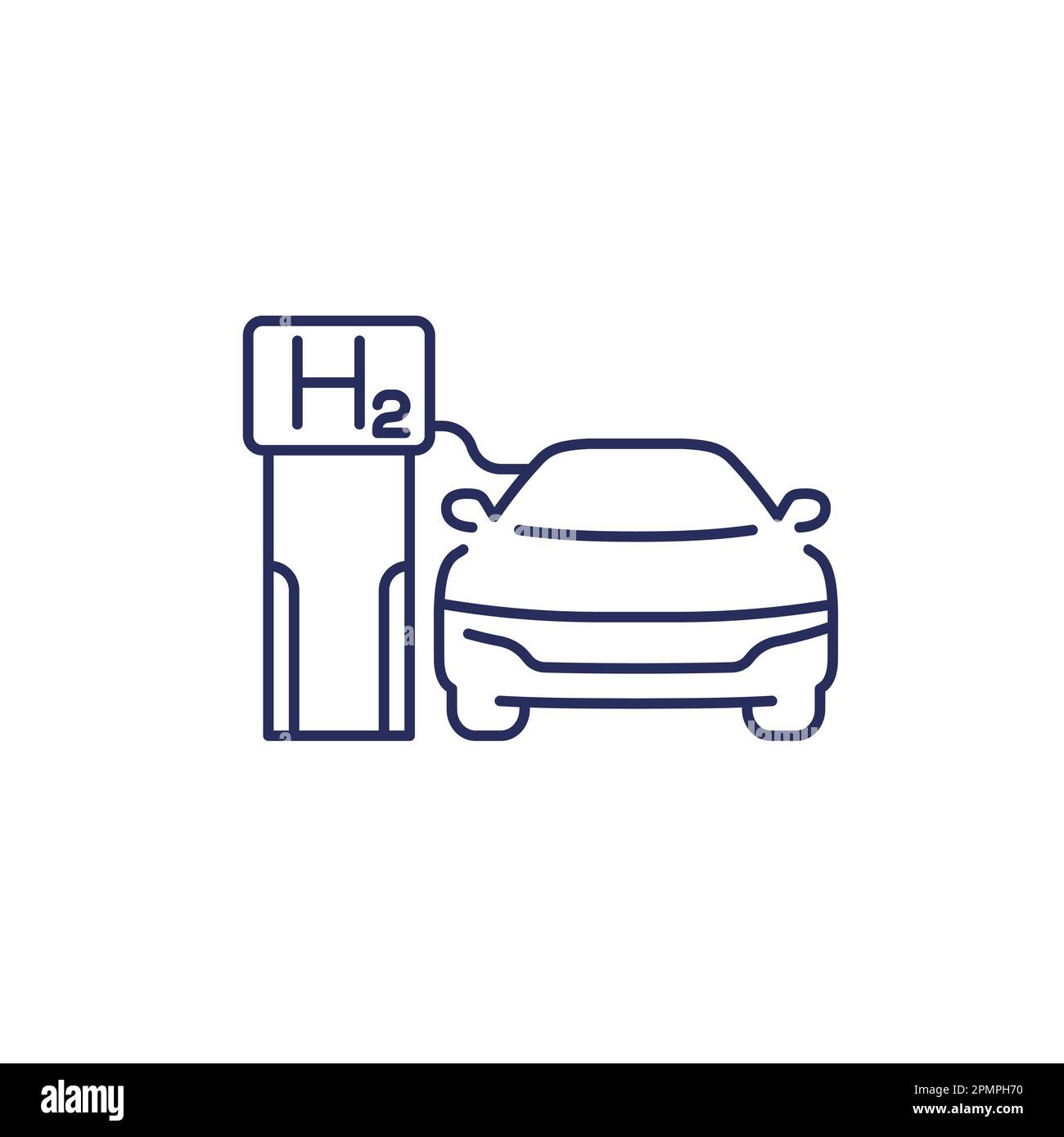 Electric car refueling vector Cut Out Stock Images & Pictures - Alamy