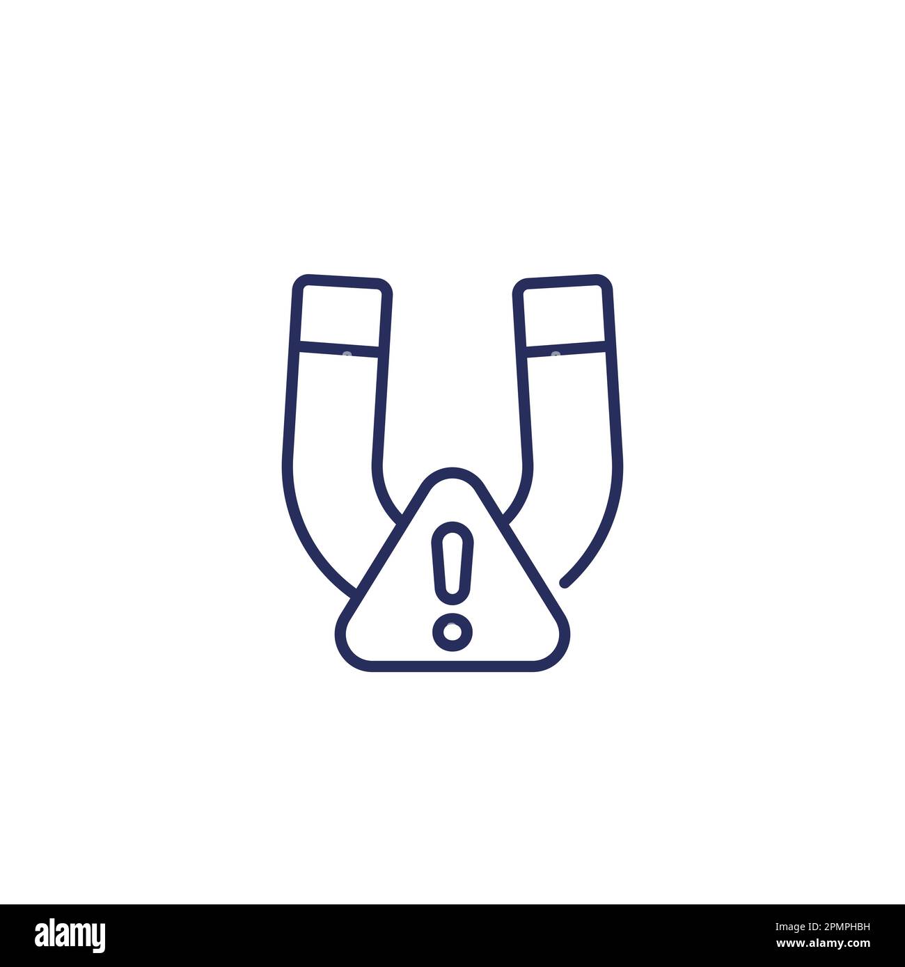 Magnetic danger sign Stock Vector Images - Alamy