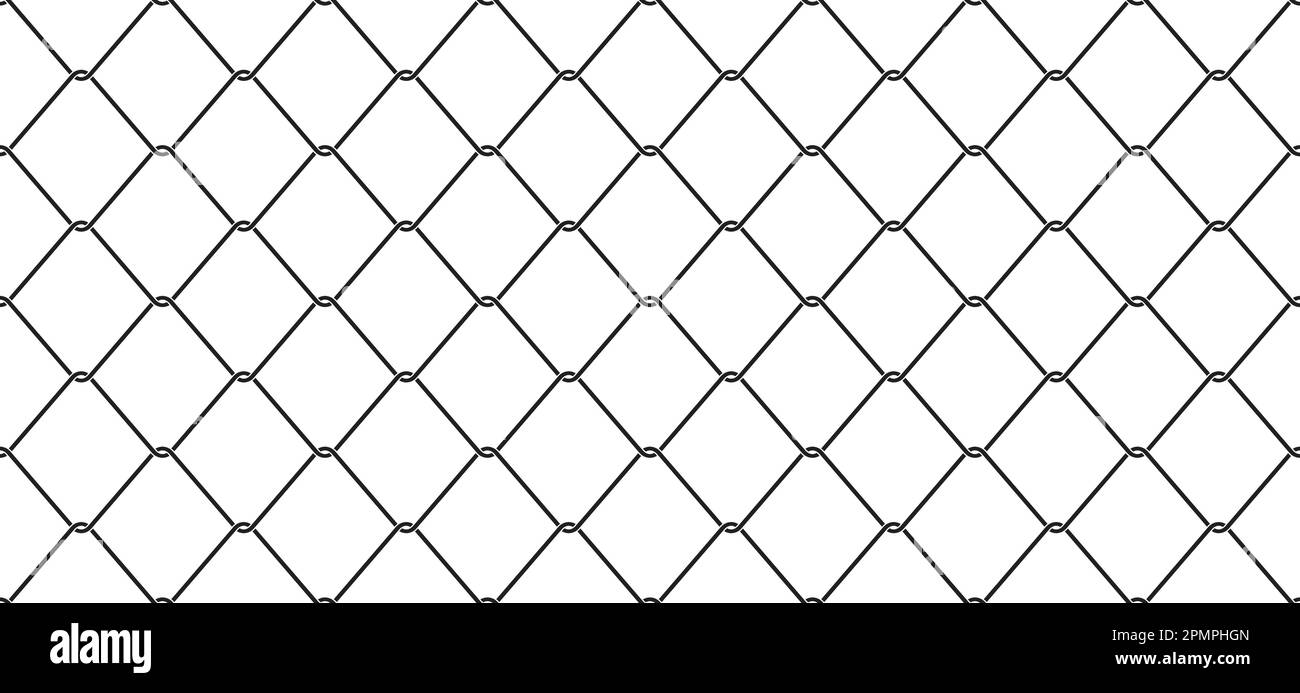 Wire Mesh Seamless Pattern vector Chain link Fence isolated wallpaper background Stock Vector ...