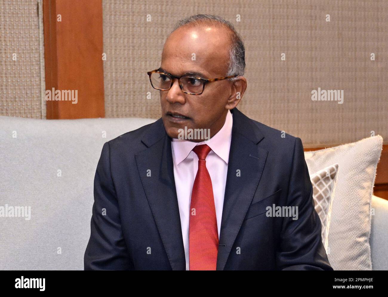 Singapore law minister K Shanmugam at the sidelines of SCMP's China ...