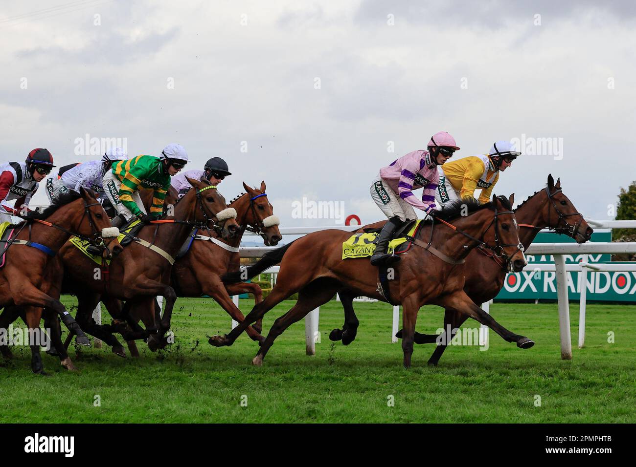 Liverpool, UK. 14th Apr, 2023. Apple Away ridden by Stephen Mulqueen on ...