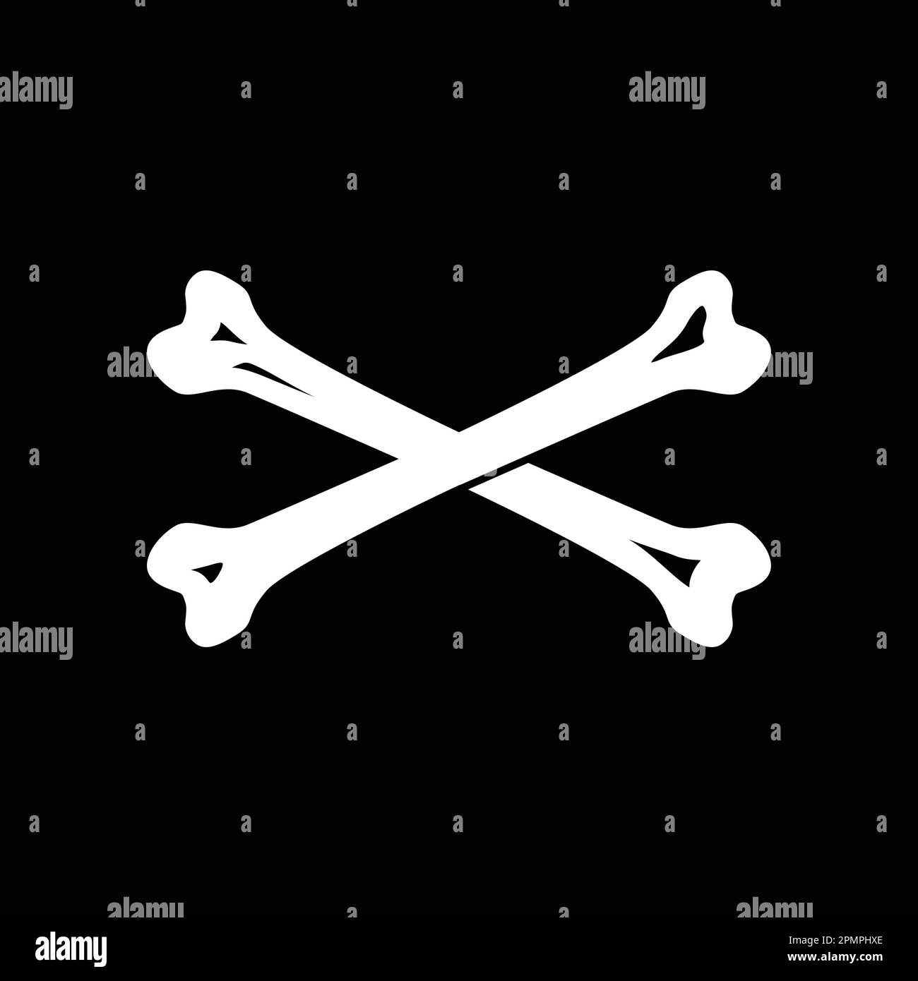 crossbones icon vector pirate logo halloween illustration Stock Vector ...
