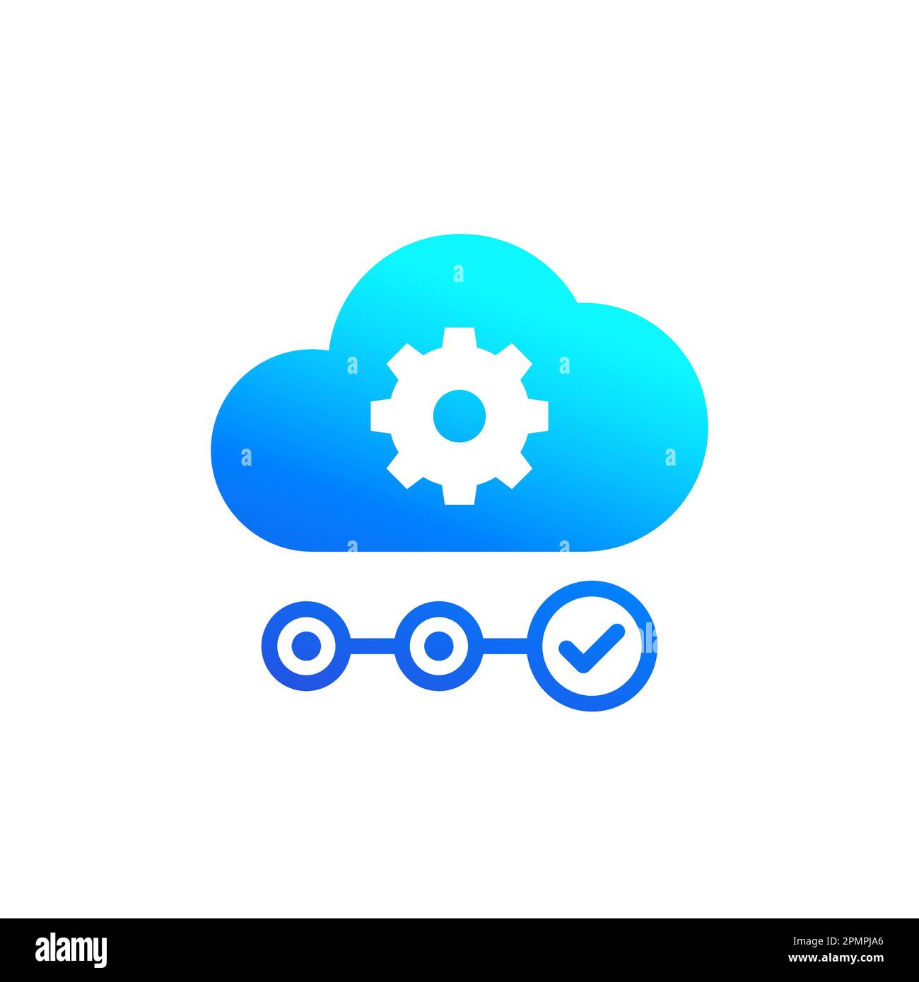 Cloud service icon on white Stock Vector Image & Art - Alamy