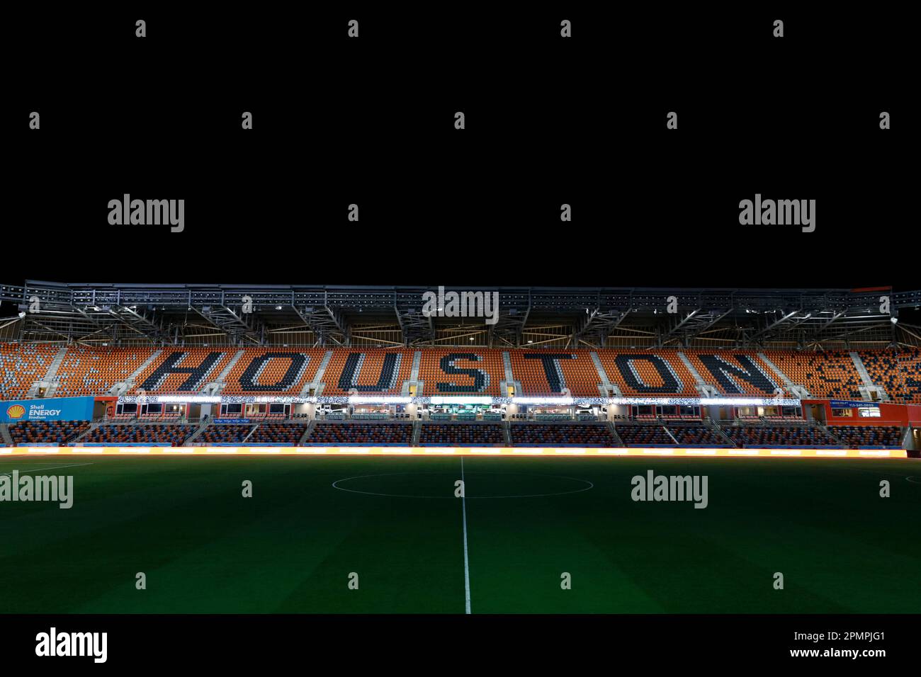 A general overall interior view of Shell Energy Stadium at midfield ...