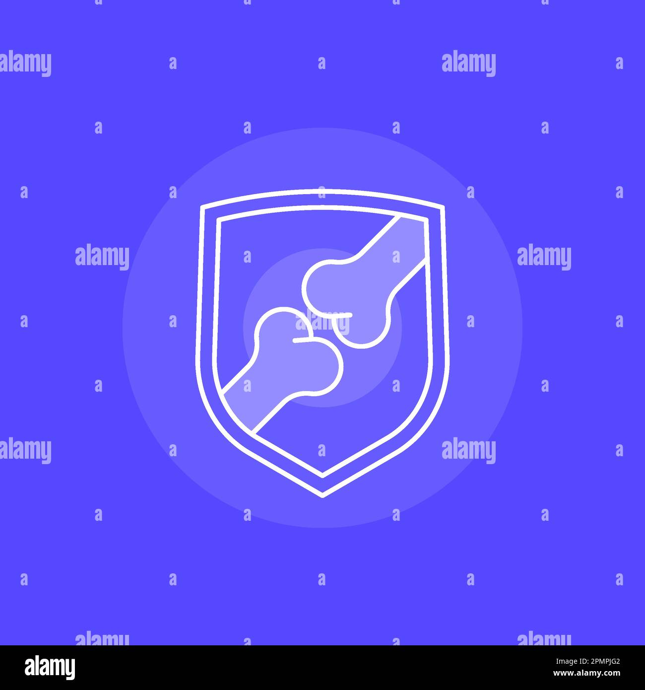 joint protection icon with a shield, vector Stock Vector Image & Art ...