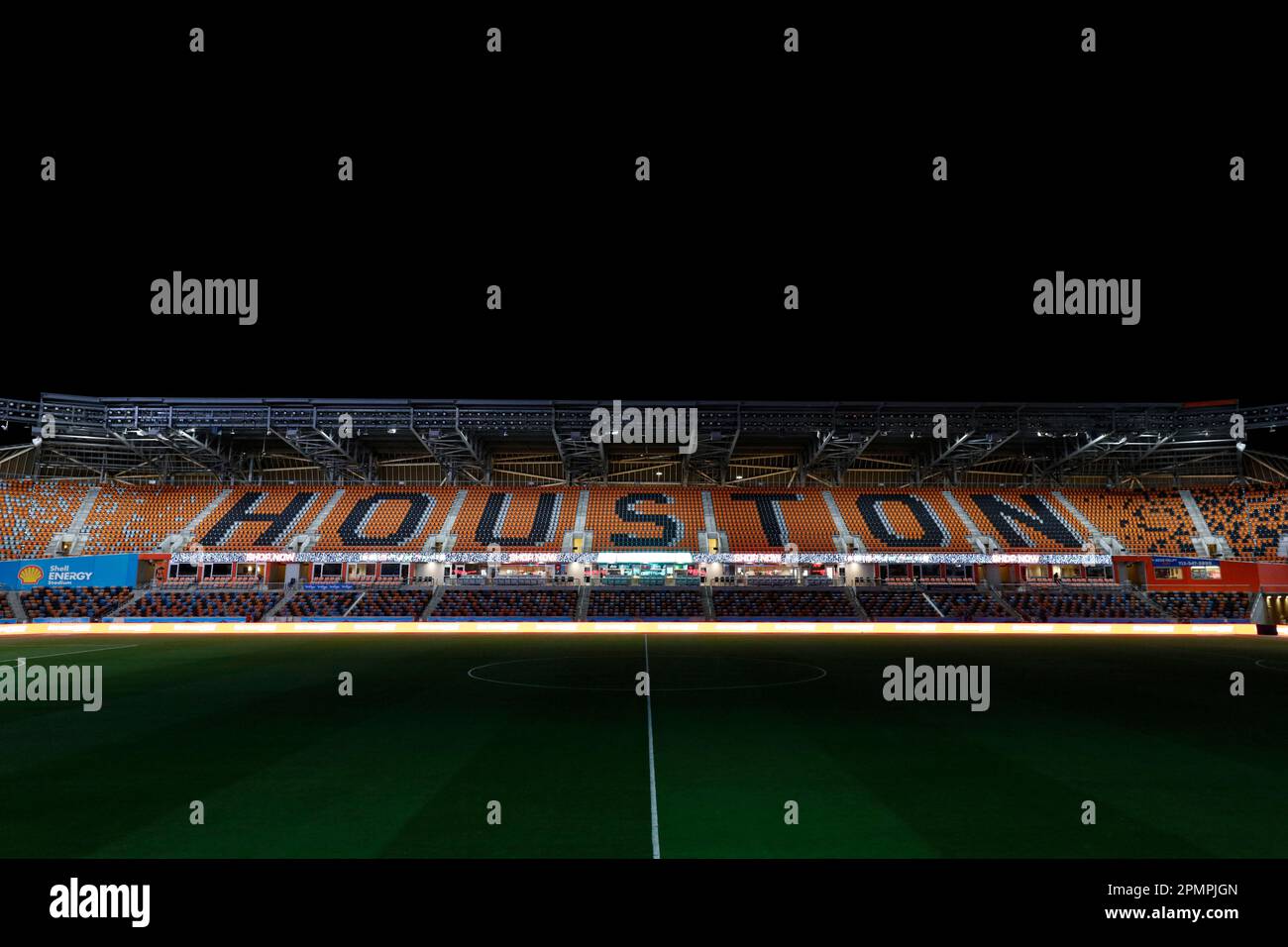 A general overall interior view of Shell Energy Stadium at midfield ...