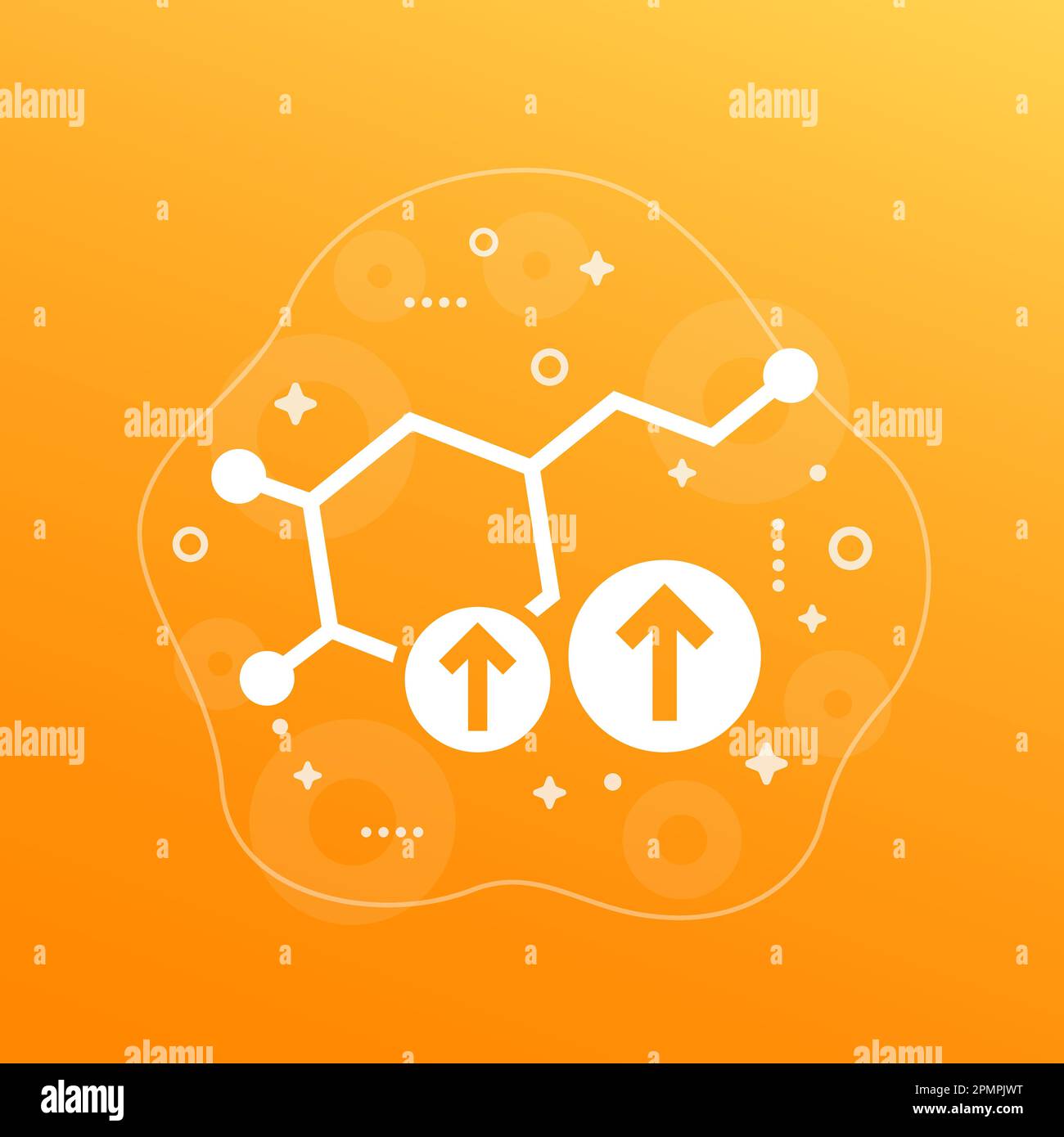 high dopamine level icon with a molecule, vector Stock Vector Image ...