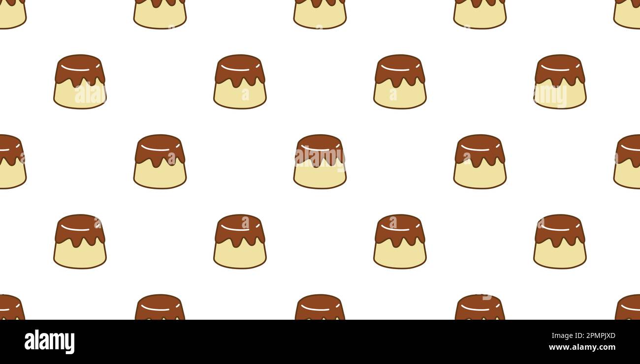 Cake seamless pattern vector pudding caramel isolated wallpaper background Stock Vector Image ...
