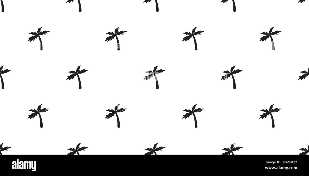 Coconut tree Seamless vector palm tree Pattern isolated wallpaper ...